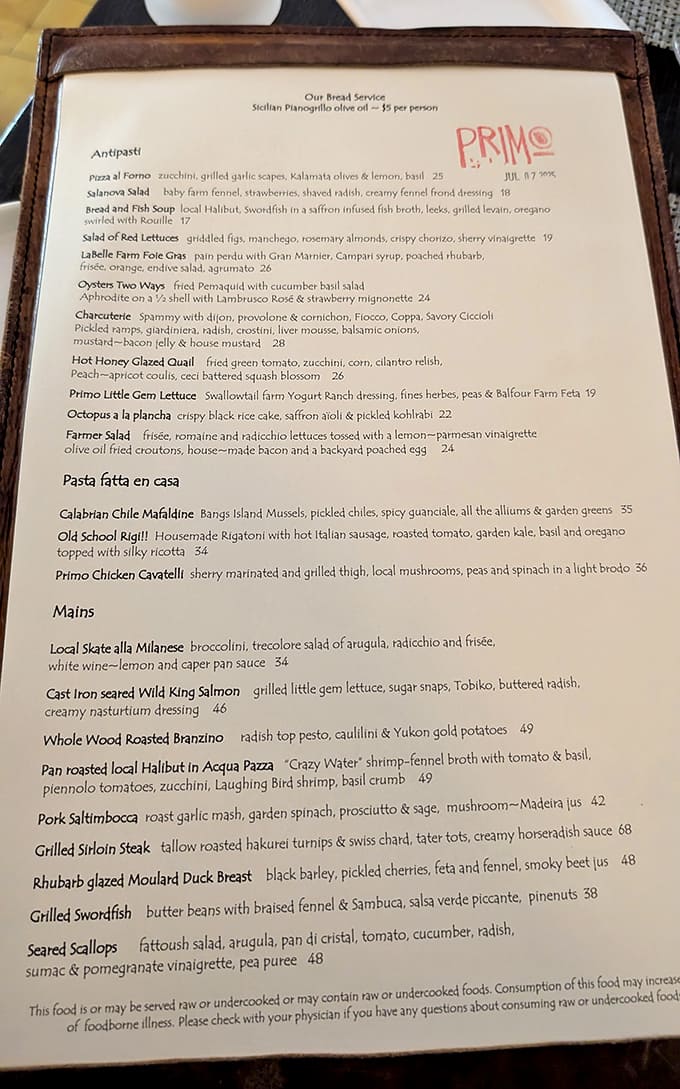 A menu that changes with the seasons means you're always in for something fresh and exciting.