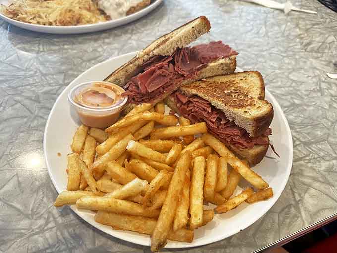The Reuben sandwich &ndash; where corned beef meets sauerkraut in a relationship so perfect it should have its own reality show.
