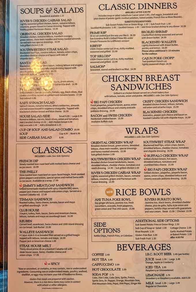 This menu reads like a greatest hits album of American comfort food, with something delicious for every craving.