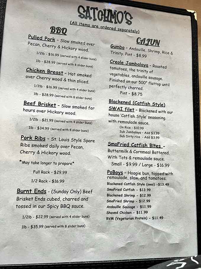 This menu reads like a love letter to Southern cooking, with enough options to keep you coming back for weeks.