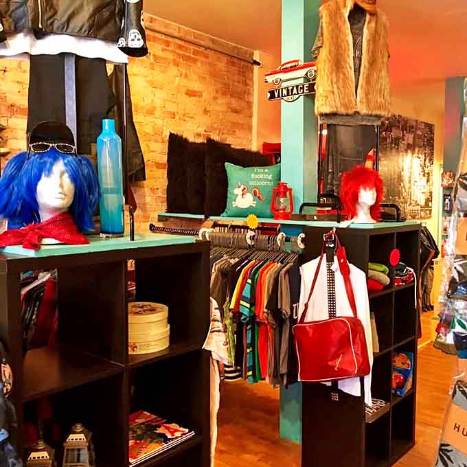 Racks overflow with personality, each piece waiting for someone cool enough to appreciate its particular brand of vintage magic.