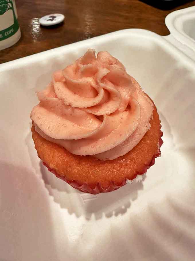 This strawberry cupcake isn't just Instagram-worthy &ndash; it's a sweet companion to cat cuddles, with frosting swirled higher than a cat's tail.