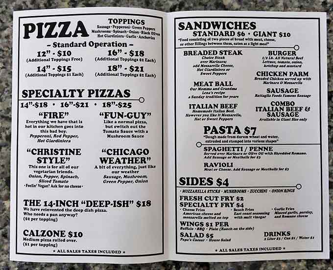This menu isn't just a list of food &ndash; it's a treasure map where X marks the spot for some of Chicago's most satisfying Italian-American classics.