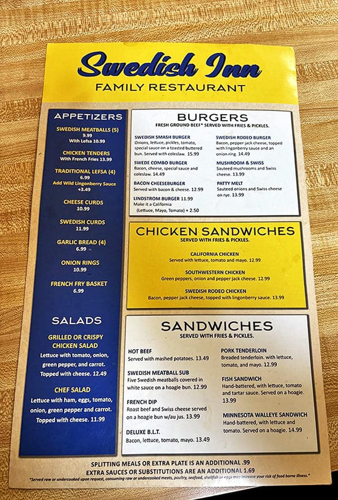 The menu reads like a delicious love letter to both American classics and Swedish specialties, with options to satisfy any craving.