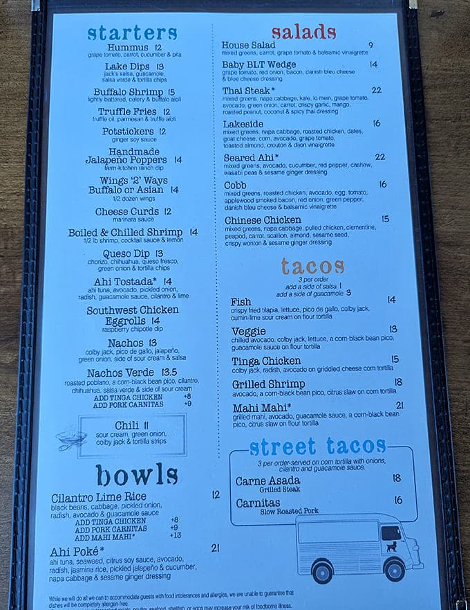Decision paralysis never tasted so good! The menu tempts with everything from Buffalo Shrimp to Thai Steak salad, making choosing just one dish nearly impossible.