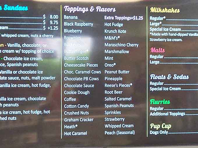 A menu board that doesn't just list flavors but presents a roadmap to delicious decisions &ndash; choosing just one might be the hardest part of your day.