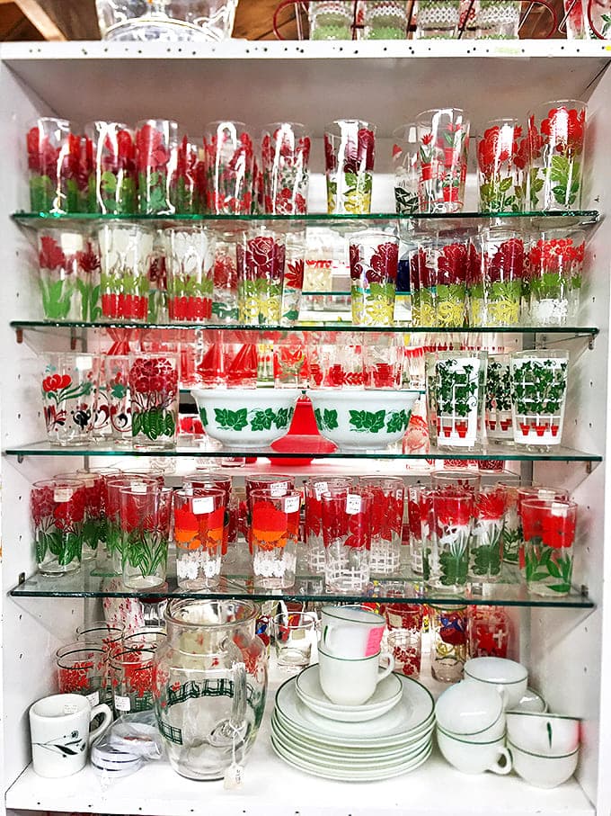 These aren't just drinking glasses &ndash; they're liquid history in technicolor. Grandmother's kitchen cabinet never looked so organized or tempting.