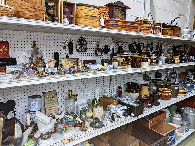 Every shelf tells a different story &ndash; from delicate porcelain figurines to practical kitchenware that served families for generations before finding new admirers here.