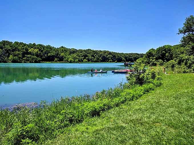 The wide-open waters stretch toward tree-lined shores, creating views that make you want to cancel all your other plans.