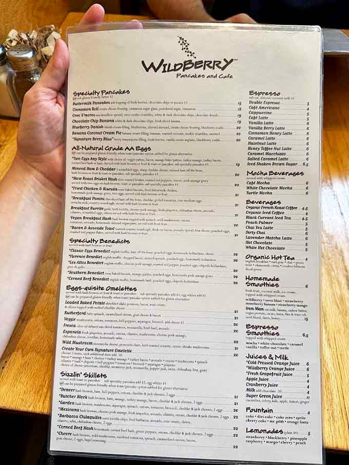 The menu at Wildberry reads like a breakfast lover's fantasy novel &ndash; each page offering new adventures in morning meal perfection.