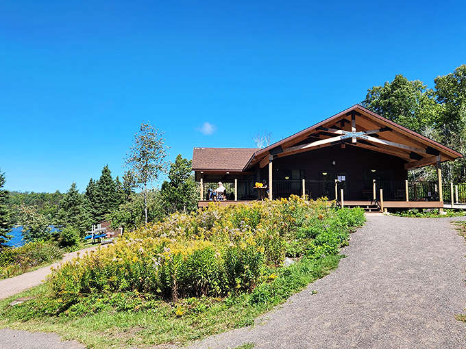 The Windigo Visitor Center greets arrivals to Isle Royale's western end, a rustic outpost of civilization amid pristine wilderness.