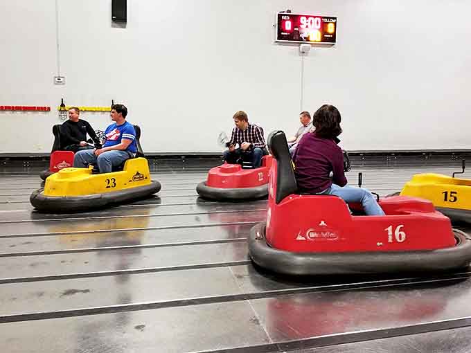 WhirlyBugs await their next drivers, like bumper cars that went to college and came back with big dreams and a competitive streak.