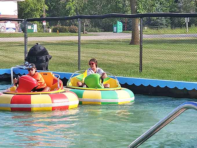 Bumper boats combine the joy of controlled collision with the satisfaction of soaking relatives who "didn't want to get wet today." Revenge served refreshingly cold.