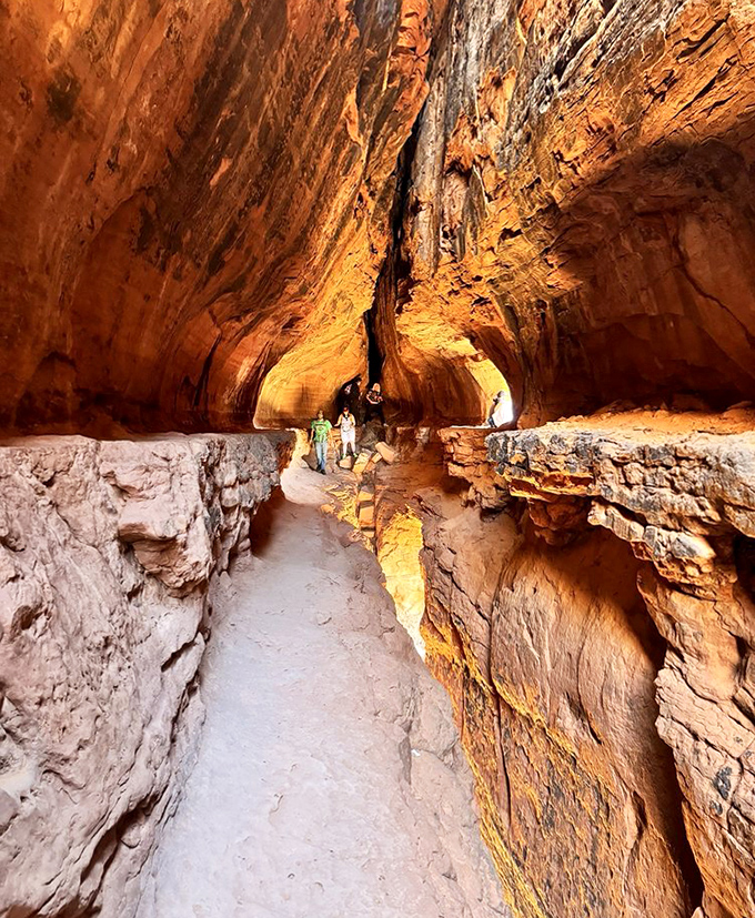 Soldier Pass Cave opens like nature's cathedral, with sunlight streaming through its natural skylight. Indiana Jones would approve of this discovery.