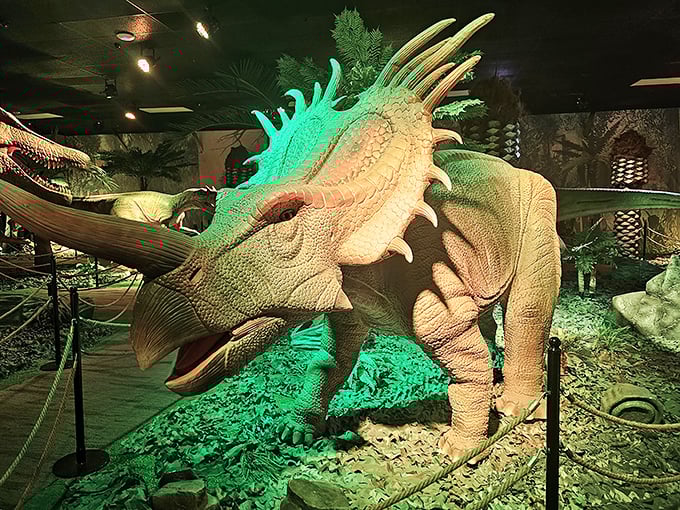 This Styracosaurus display showcases the museum's attention to detail &ndash; those horns aren't just for show, they're scientifically accurate!