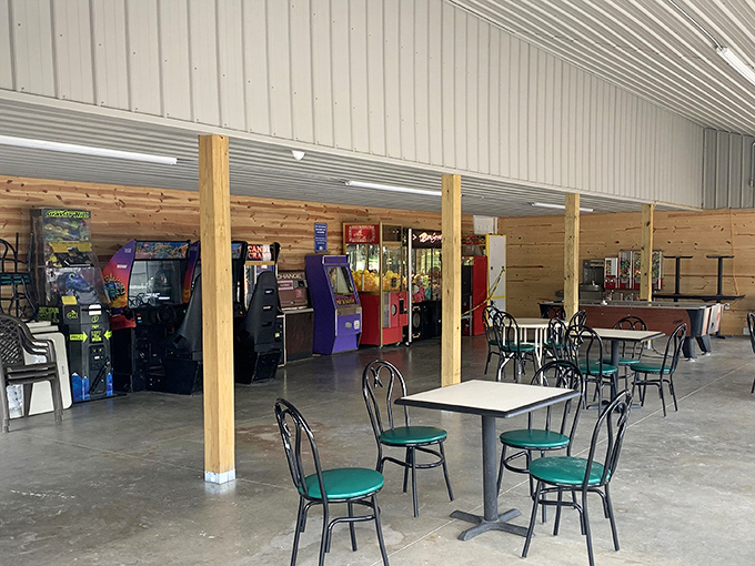 Rainy day? No problem! The gaming area offers retro arcade thrills that'll have parents reliving their quarters-hoarding youth.