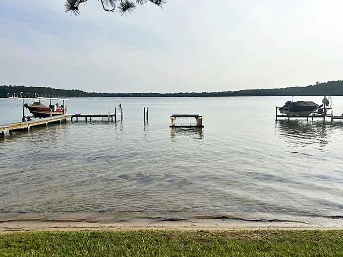 Lake Avalon's crystal waters invite you to dip your toes or dive right in, a refreshing escape from summer heat.