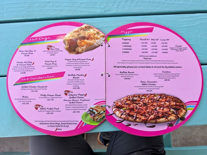 The menu reads like a love letter to roadside dining &ndash; burgers, shakes, and comfort food classics that have stood the test of time.