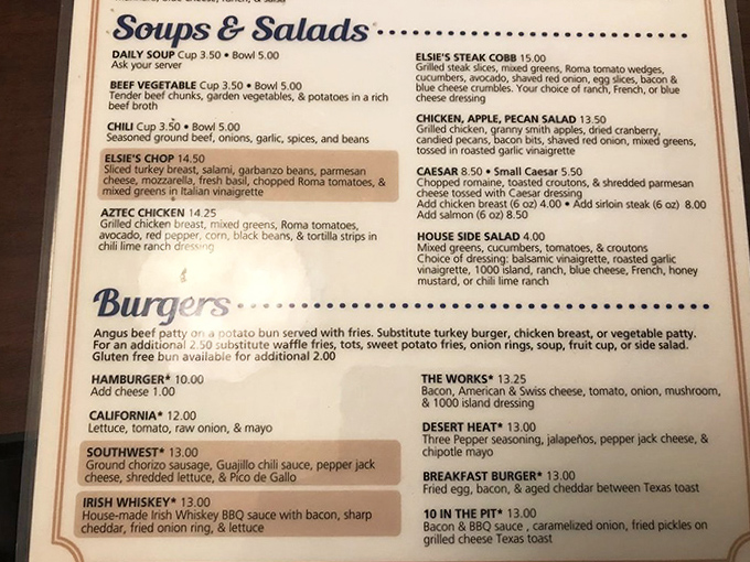 Elsie's menu reads like a love letter to comfort food &ndash; each item promising more satisfaction than a perfect strike.