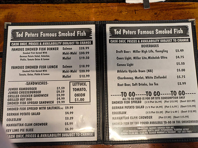 The straightforward menu board tells you everything you need to know &ndash; this place is about smoked fish perfection, not fancy frills.