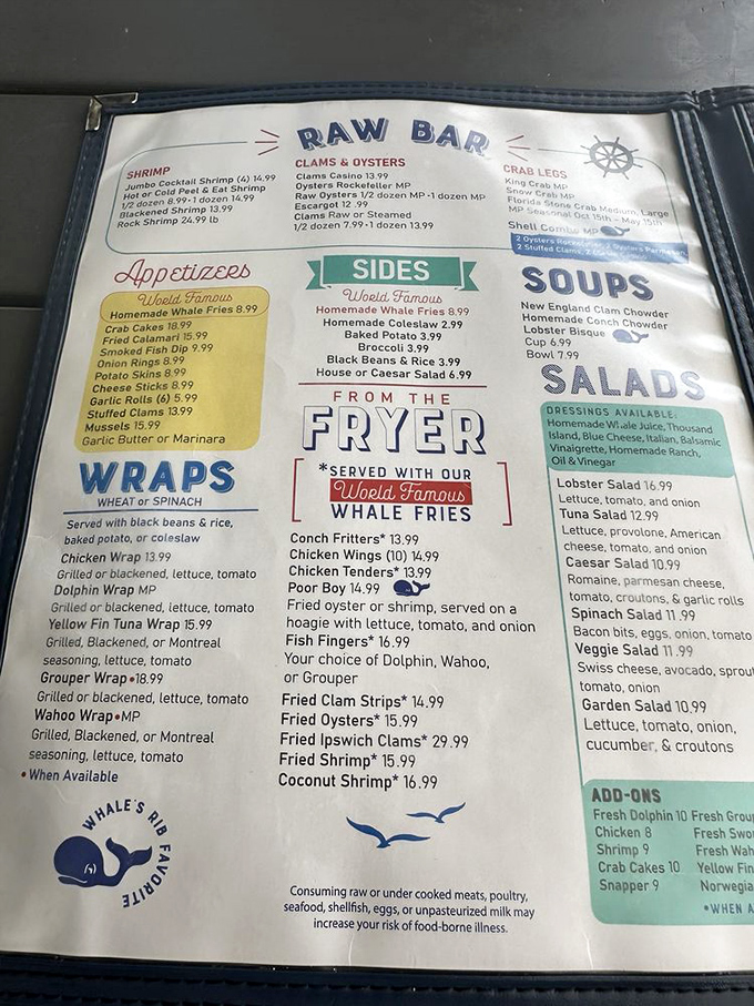 The menu reads like a love letter to seafood lovers &ndash; those Whale Fries alone are worth the drive to Deerfield Beach.
