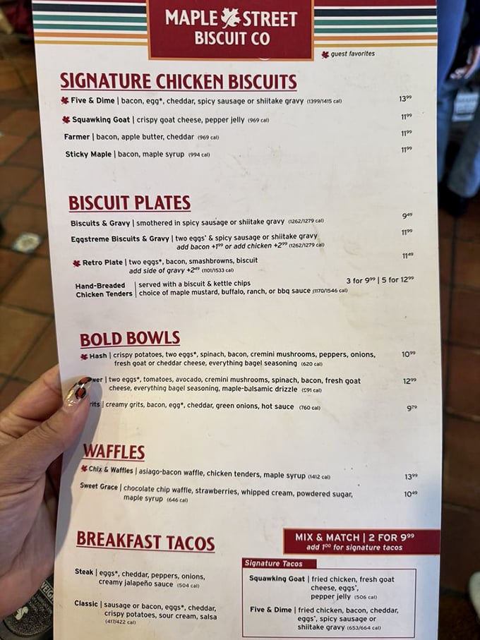 The menu reads like a love letter to Southern comfort food, with signature biscuit creations that'll have you plotting your next visit before finishing your first.