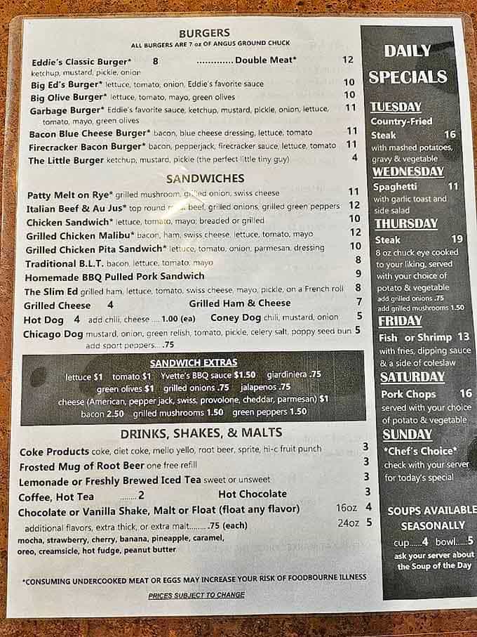 When the daily specials board runs from Tuesday through Sunday, you know someone's putting real thought into keeping things interesting beyond the regular menu.