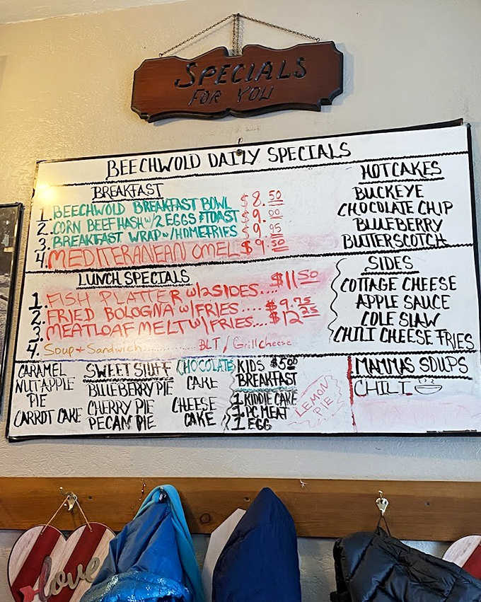 The daily specials board showcases handwritten culinary treasures &ndash; from Mediterranean omelets to fried bologna &ndash; each promising a different adventure for your taste buds.