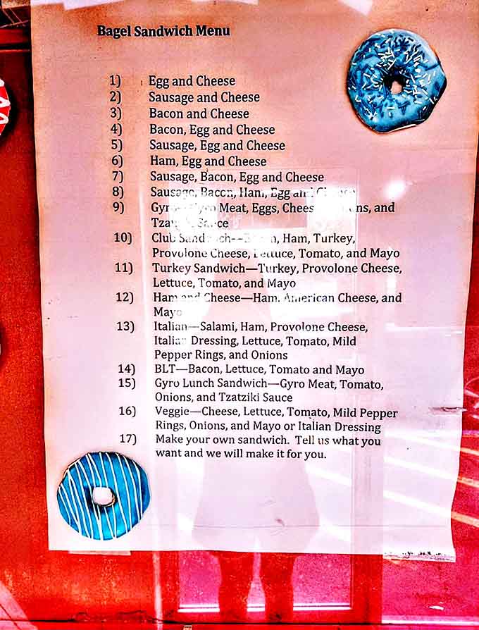 Seventeen different ways to build your perfect bagel sandwich, plus the option to go rogue and create your own masterpiece, because sometimes the best combinations haven't been invented yet.