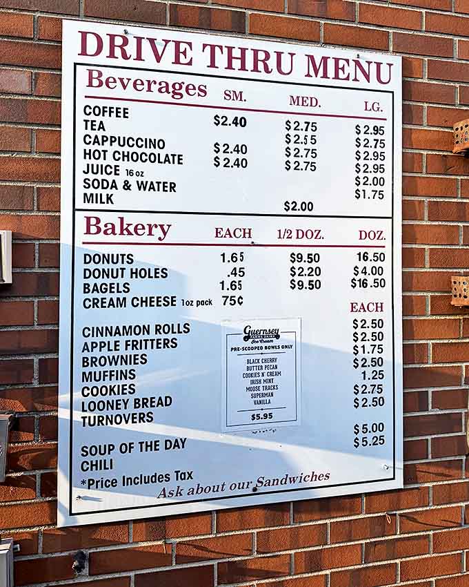 When your drive-thru menu includes cinnamon rolls and apple fritters, you know someone's making the right life choices.