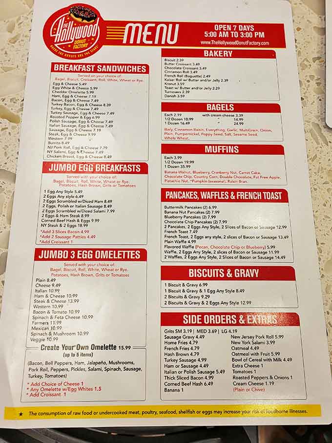 A laminated treasure map of breakfast possibilities that might require reading glasses but never disappoints &ndash; breakfast democracy in action.