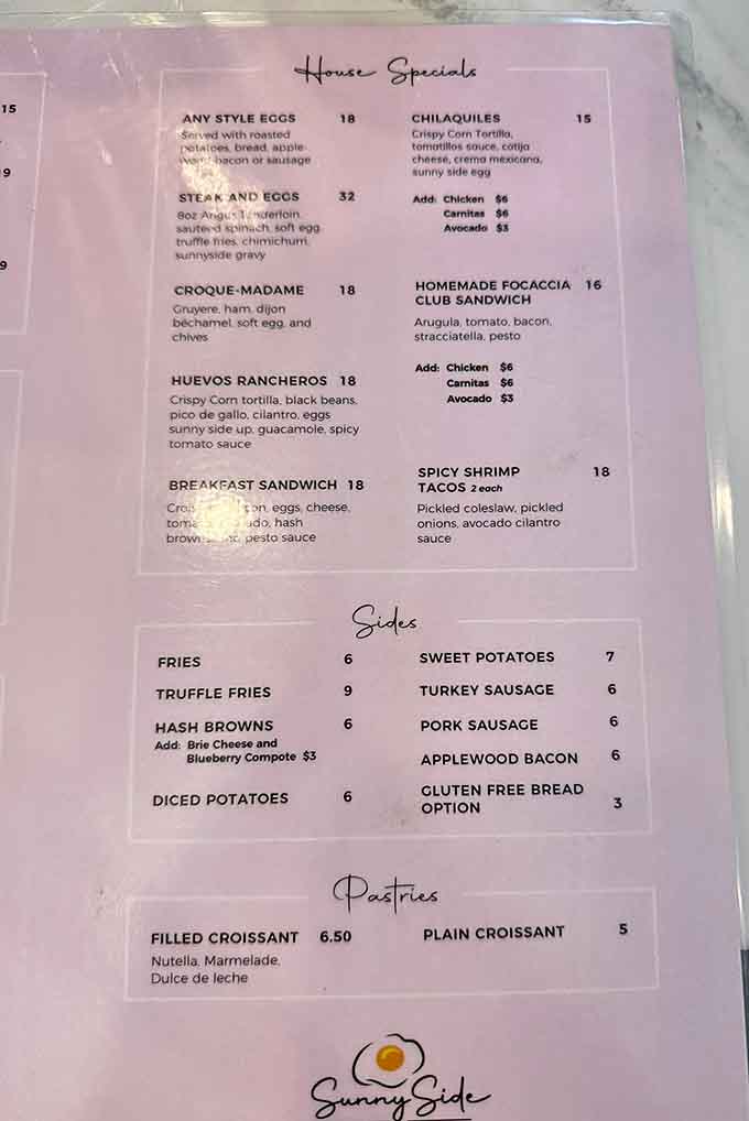 The menu reads like a love letter to breakfast classics with unexpected twists &ndash; proof that someone in the kitchen understands the difference between eating and dining.