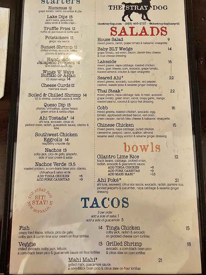 This menu reads like a greatest hits album of comfort food with creative twists that'll make your mouth water.