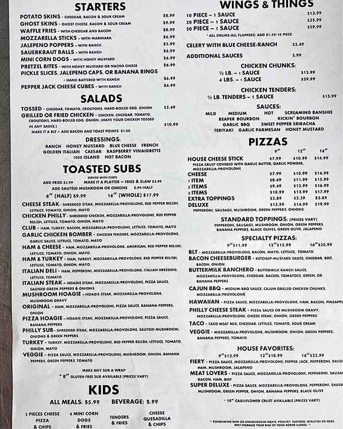 The menu at O'Riley's reads like a comfort food manifesto, offering everything from loaded starters to their legendary specialty pizzas.