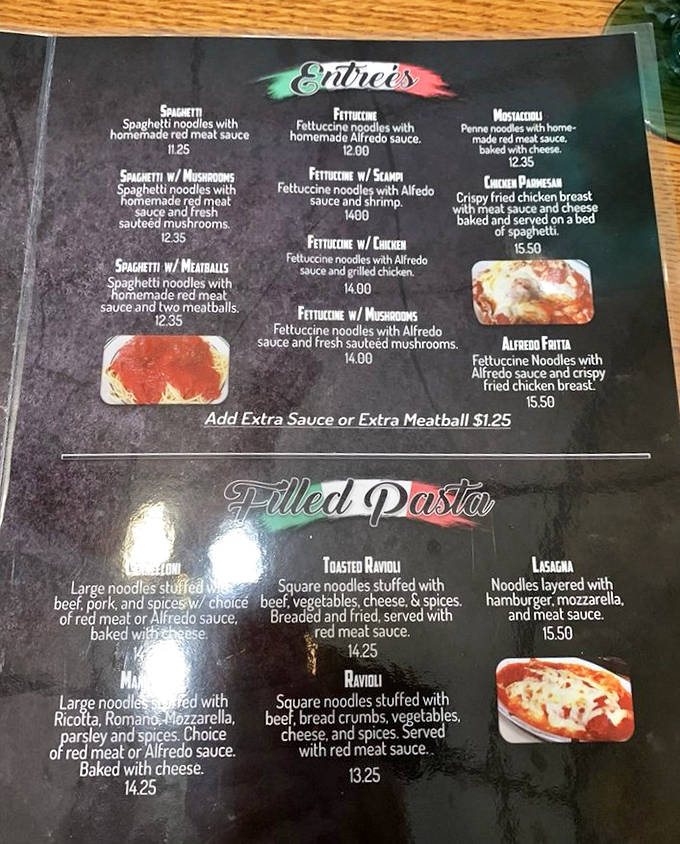 The menu reads like a love letter to Italian-American classics &ndash; each dish promising a warm, carb-loaded embrace.