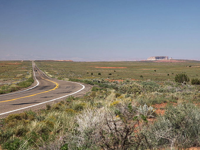 Near Kaibito, the road winds through an artist's palette of earthy hues, where every curve reveals another postcard-worthy vista.
