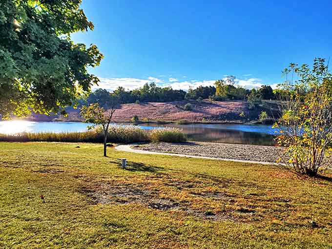 Lakeside tranquility awaits with this perfect picnic spot where the only reservation needed is your own determination to relax.