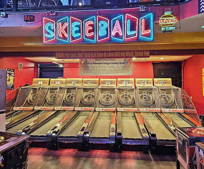 The satisfying rumble of wooden balls climbing toward glory – some things in life just can't be improved upon.