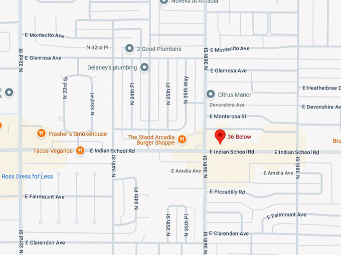 36 below at sip coffee & beer 10 map