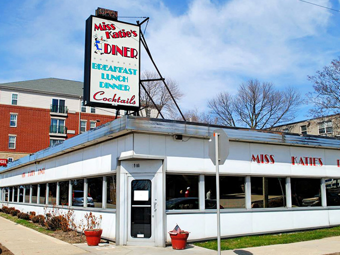 Miss Katie's classic white diner with its vintage sign offers three daily opportunities to experience some of Milwaukee's most beloved comfort food.