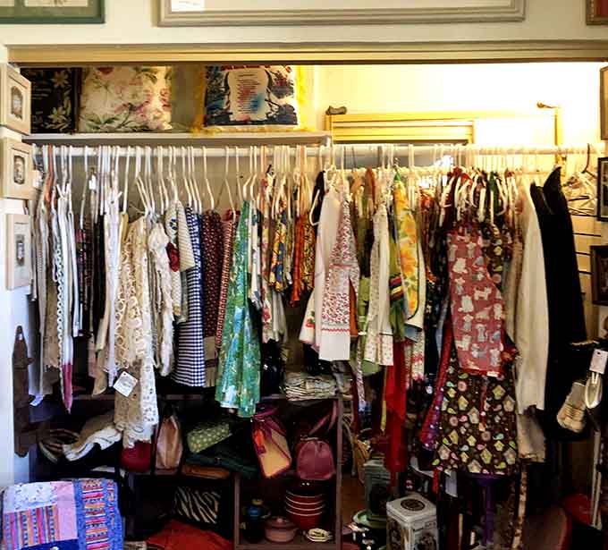 That clothing rack holds more style and quality than most modern department stores, proving they really don't make them like they used to.