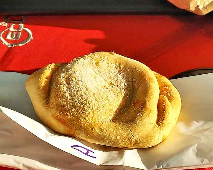 Behold the Apple Pie Pasty in all its golden glory, dusted with cinnamon sugar like edible fairy dust.