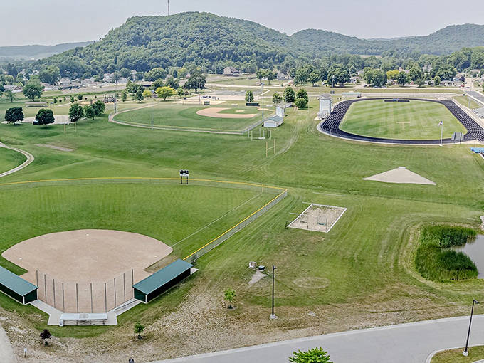 Athletic fields where Friday night lights bring the community together, proving small towns still know how to create big memories.