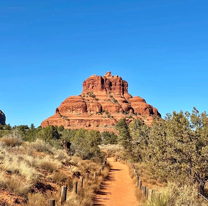 The Bell Rock pathway invites explorers of all ages, winding through juniper and sage toward adventures that don't require a password or Wi-Fi.