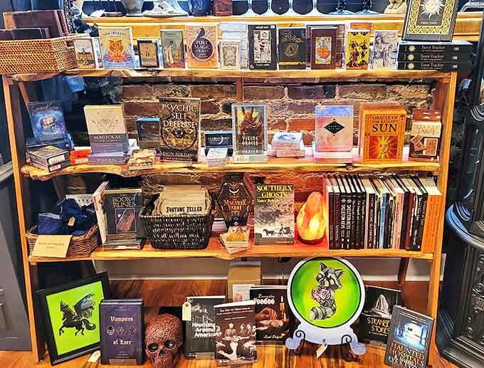 From ghostly encounters to magical instruction manuals, this bookshelf offers reading material your high school librarian probably wouldn't have approved of.