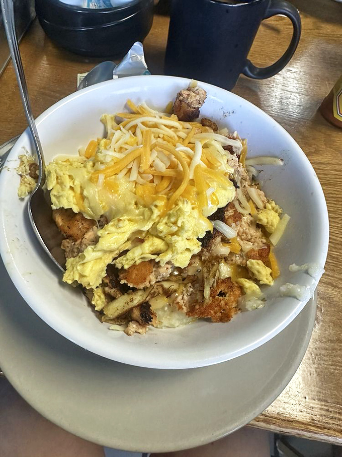 This breakfast bowl doesn't just feed you&mdash;it adopts you, wrapping you in a warm blanket of eggs, cheese, and comfort.