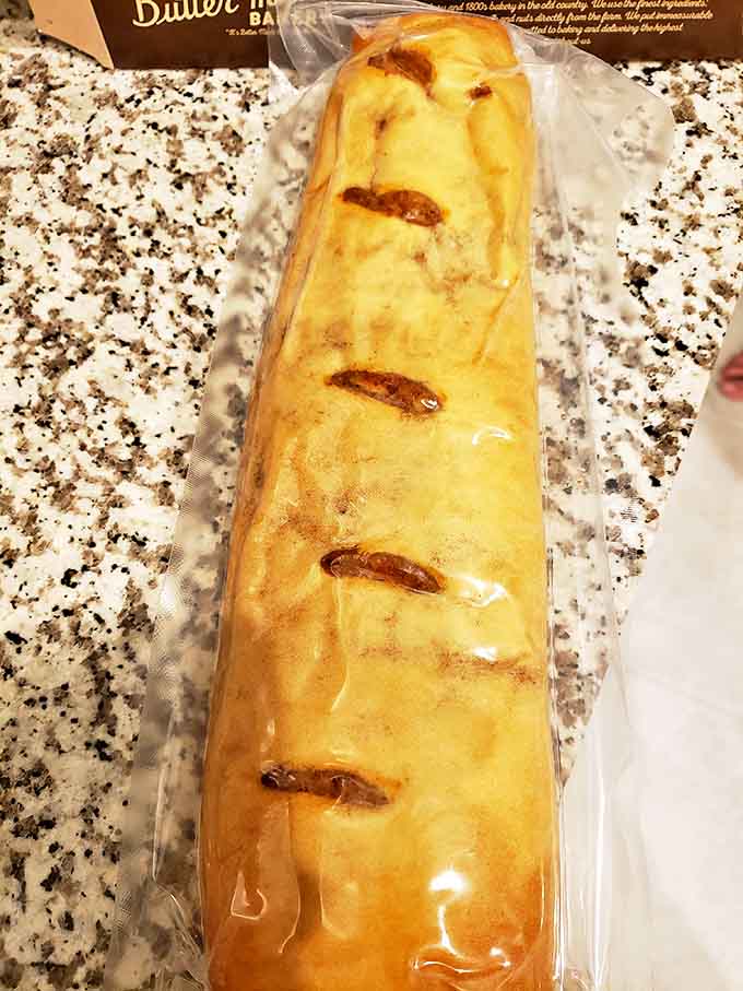 This golden-brown beauty is the bakery's signature nut roll, a spiral of tender dough embracing a rich walnut filling that's worth the drive.