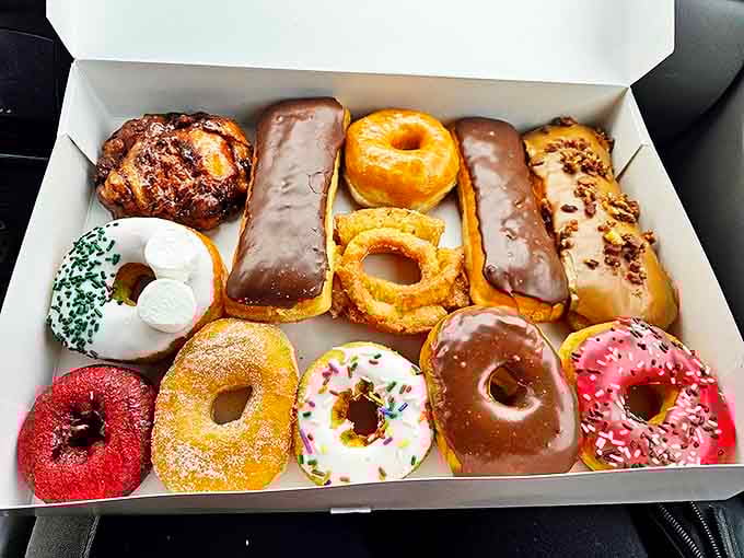 A box of joy awaits &ndash; these aren't just donuts, they're edible works of art, each one promising a different flavor adventure.