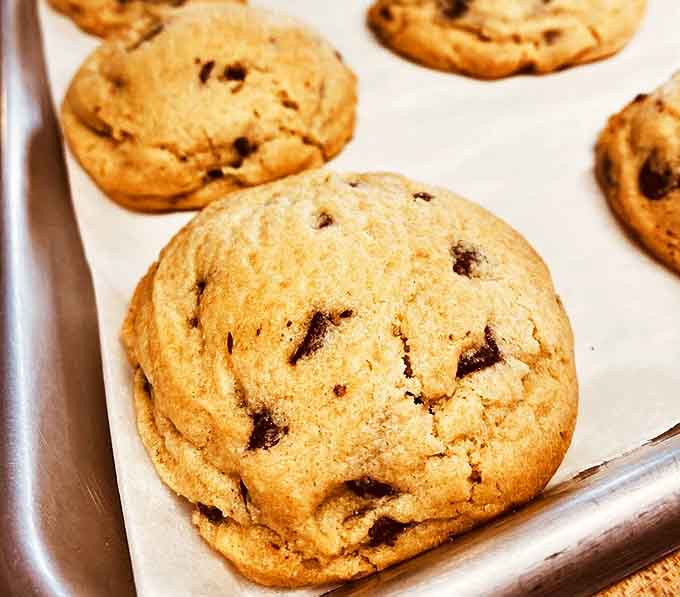 These chocolate chip cookies aren't just baked &ndash; they're engineered for maximum pleasure, with crispy edges surrendering to chewy centers.