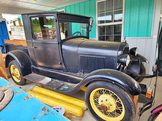This isn't just any old truck—it's a time machine on wheels, ready to transport you back to America's early automotive romance.